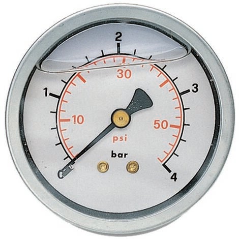 Manometro posteriore in bagno di glicerina ø 63 man.post. d.63 a glic. 4 bar