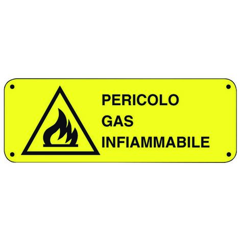 Cartello di sicurezza “Pericolo Gas Infiammabile” 234/A – 330x125 mm