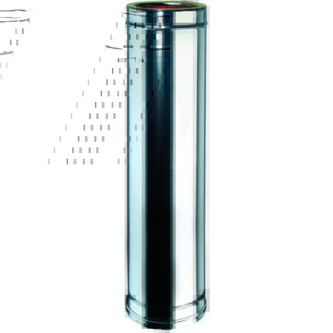 Elemento lineare mf - inox/inox l 1000 mm tubo inox dp 1000 d80/130