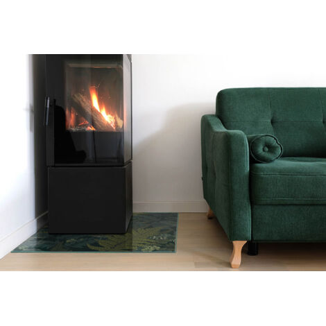 Plaque décorative de sol avec impression sous cheminée protection et ...