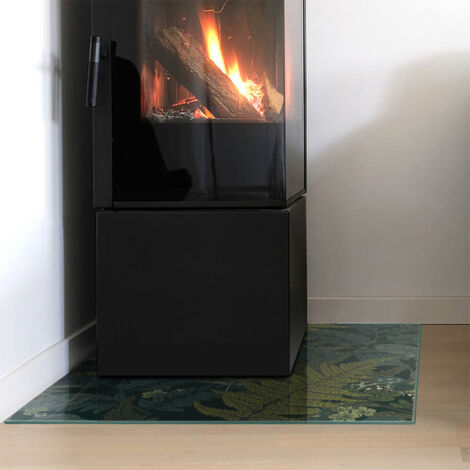 Plaque décorative de sol avec impression sous cheminée protection et ...