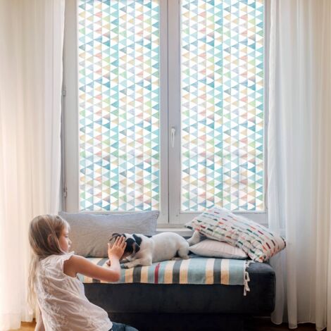 Film pour Vitre de Salle de Bain et Chambre Brise-Vue Triangles Déco ...