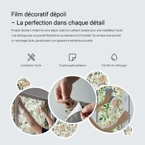 Film pour Vitre de Salle de Bain et Chambre Brise-Vue Triangles Déco ...