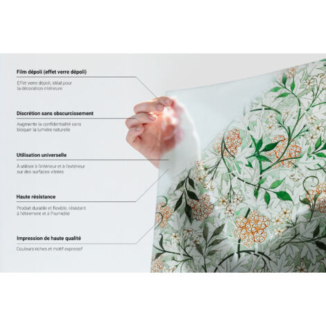 Anti Regard Film pour Vitre 50x100 cm Vitrail Collés sur le Verre ...