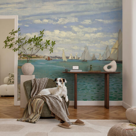 Papier peint panoramique bord de mer pour deco chambre et bureau zen ...