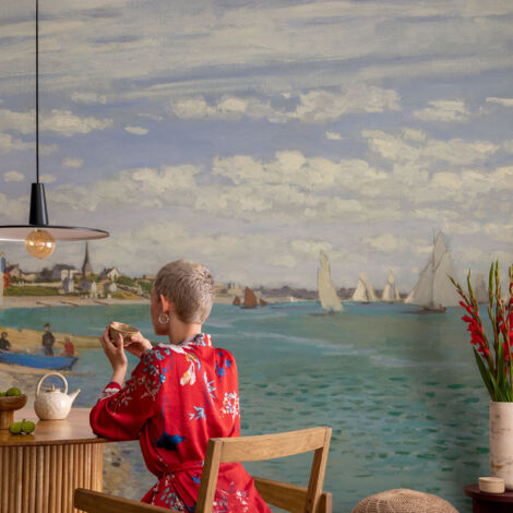 Papier peint panoramique bord de mer pour deco chambre et bureau zen ...