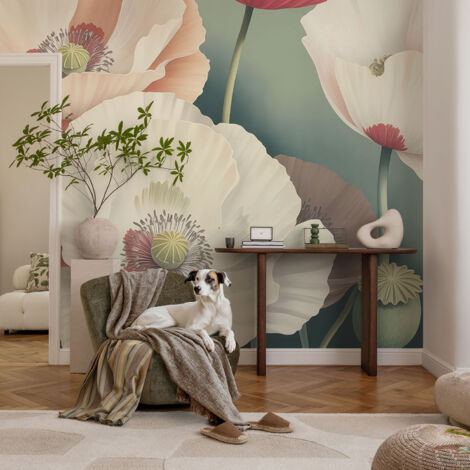 Papier peint autocollant floral moderne 416x254 cm panoramique XXL ...