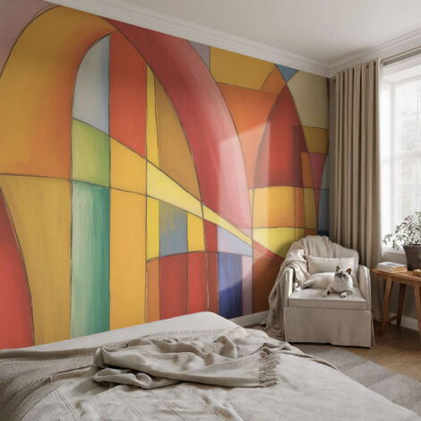 Papier peint adhésif énergique 312x219 cm trompe l'œil panoramique ...