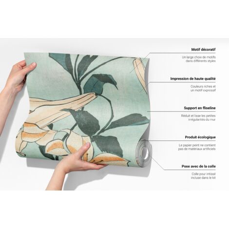 Papier peint de salon intisse moderne geometrique deco murale 416x254 ...