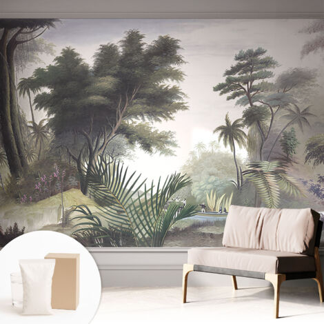 Papier peint intissé motifs exotiques 312x219 cm paysage de salon ...