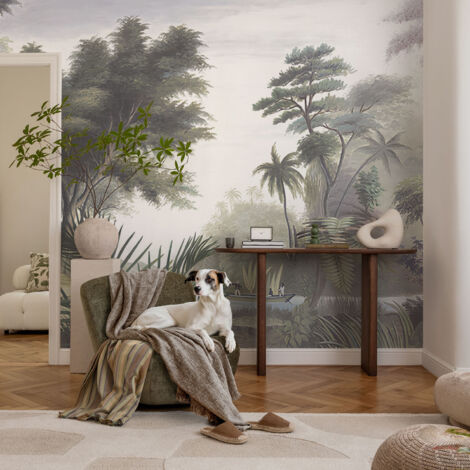Papier peint intissé motifs exotiques 312x219 cm paysage de salon ...