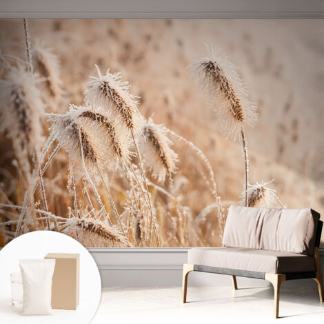 Papier peint intissé pour salon design nordique paysage montagnard ...