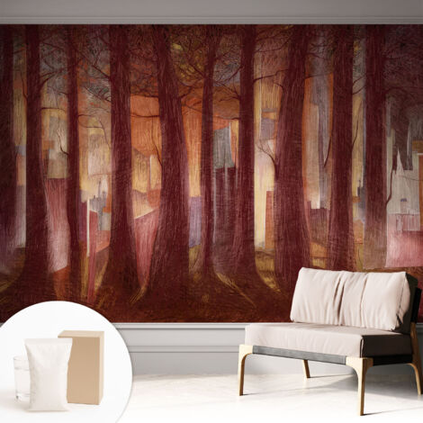 Papier peint panoramique intissé Nature mystique 312x219cm salon ...