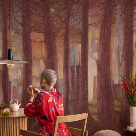 Papier peint panoramique intissé Nature mystique 312x219cm salon ...