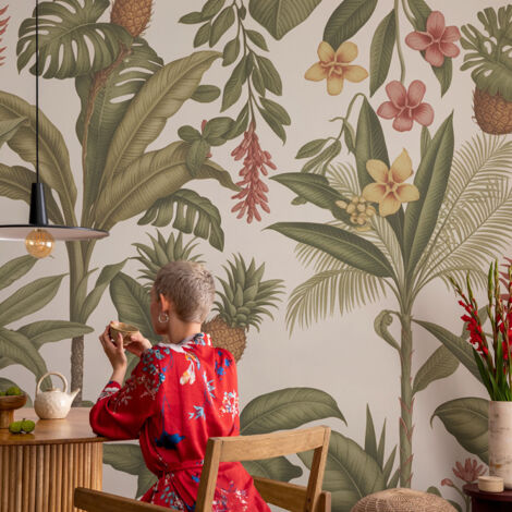 Papier peint intissé anti-déchirure pour masquer un mur abîmé 416x254 ...