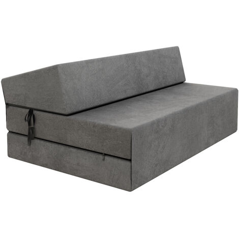 Chauffeuse convertible moderne - FDM - Graphite 14 cm x 121 cm x 204 cm ...