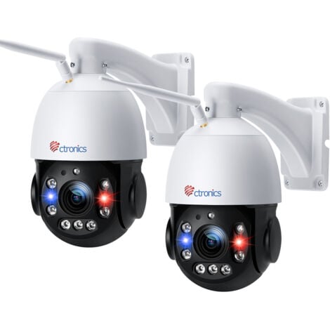 Ctronics 30X Zoom 5MP Caméra de Surveillance WiFi Extérieure avec ...