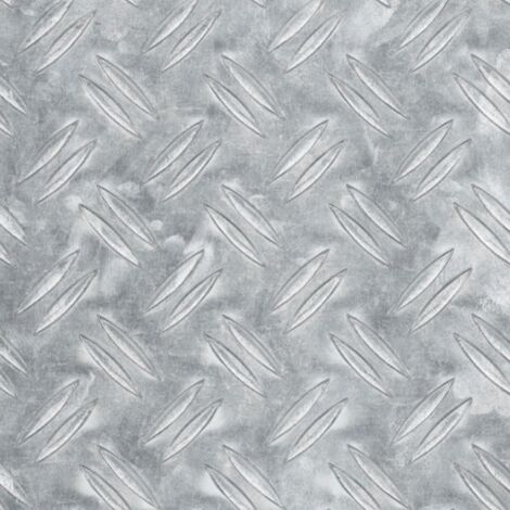 Tôle Aluminium Grain De Riz Brut Gris L.25 X L.50 Cm Ep.1.5 Mm