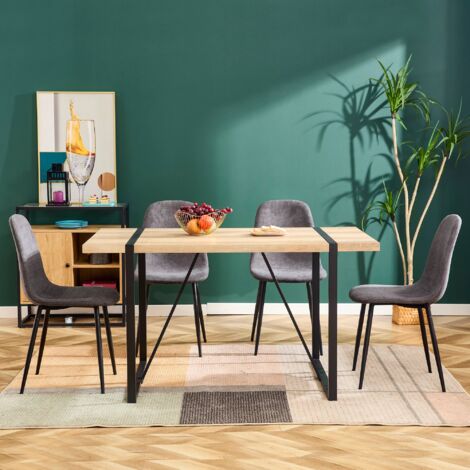 Ensemble de 4 chaises de salle à manger au design moderne, assise ...
