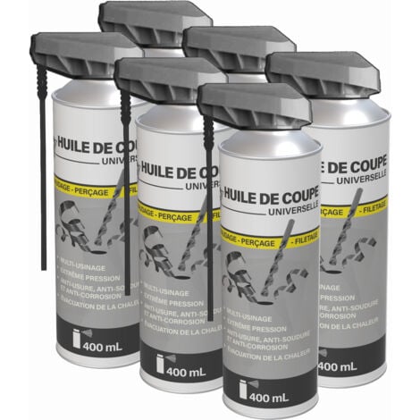 Méduze - 6 huiles de coupe en aérosol 400mL - Universelle - Professionnelle