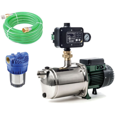 DAB EuroInox 40/50 M + DAB Control-D mit Ansaugschlauch 7 Meter