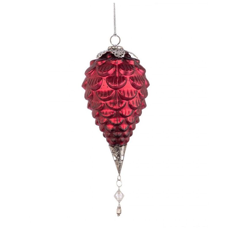 Pendeloque Fascinant en Verre Rouge D110