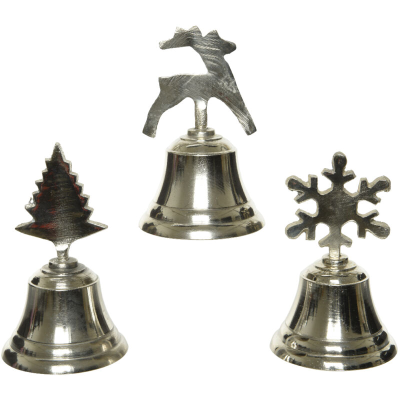 Cloche en aluminium nickelé 6x6xh10cm