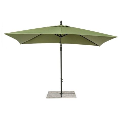 Parasol déporté Texas 2x3 cm anthracite-olive