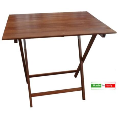 Table pliante en noyer 60x80 cm