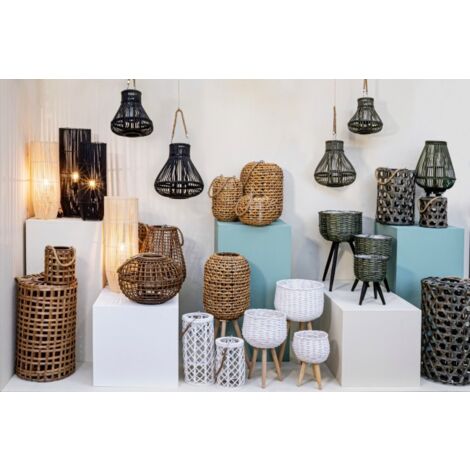 Natürliche Eldore-Laterne mit Jutegriff