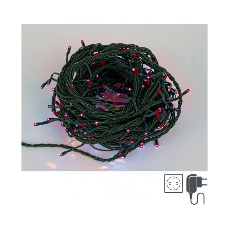 Cadena de 180 Luces LED Rojas 8x Int-Est