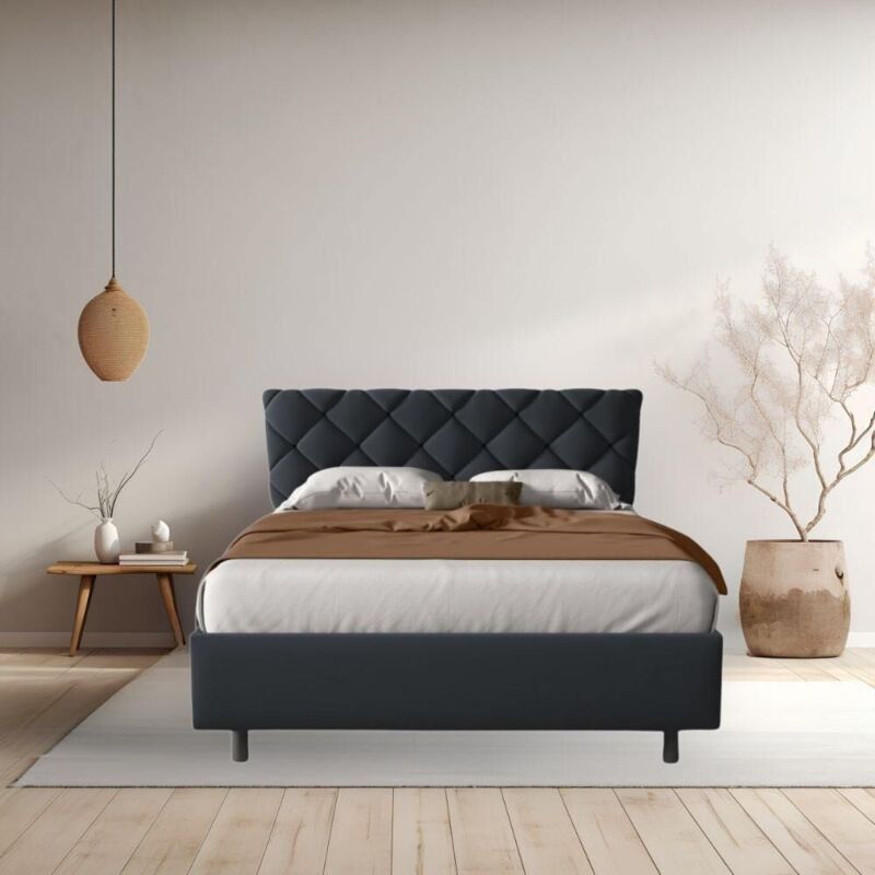 Cama tapizada 120x200 cm antracita
