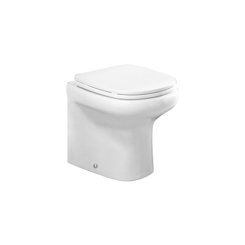 Inodoro compacto adosado a pared con vaciador universal