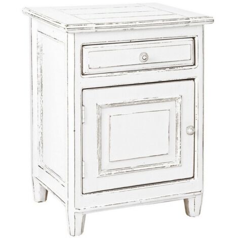 Comodino rústico 50x40x65 cm con 1 puerta y 1 cajón izquierdo