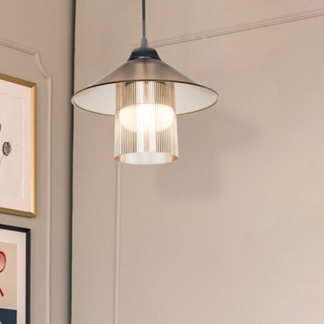 Lámpara de techo Inka ASZ1464 con pantalla de plástico ámbar H60xL25.5.