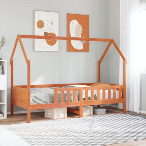 Lit cabane pour autonomie enfant cadre lit maison pin 90x200cm ...