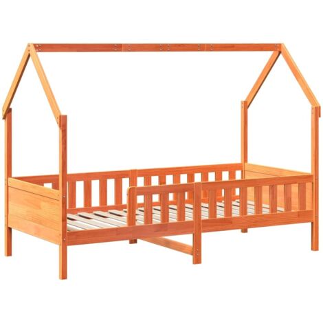 Lit cabane pour autonomie enfant cadre lit maison pin 90x200cm ...