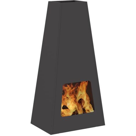 Maison Exclusive - Foyer de cheminée Noir 50 x 35 x 100 cm Acier