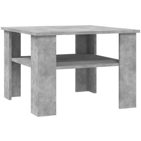 Table de salon carrée gris béton 60 cm Maison Exclusive pour studio ...