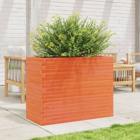 Maison Exclusive Jardinière cire marron 90x40x68,5 cm en bois massif ...