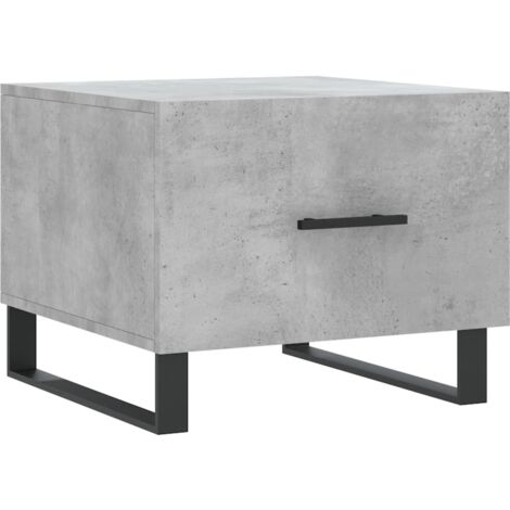 Table basse gris beton double plateau effet moderne pour salon elegant ...