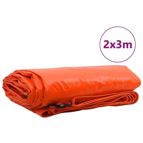 Bâche étanche anti-déchirure PVC Orange 2 x 3 m Maison Exclusive 650g ...