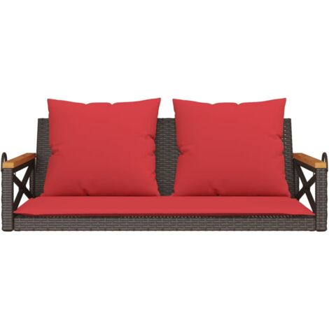 Balancelle de détente extérieure pour terrasse et véranda cosy marron ...