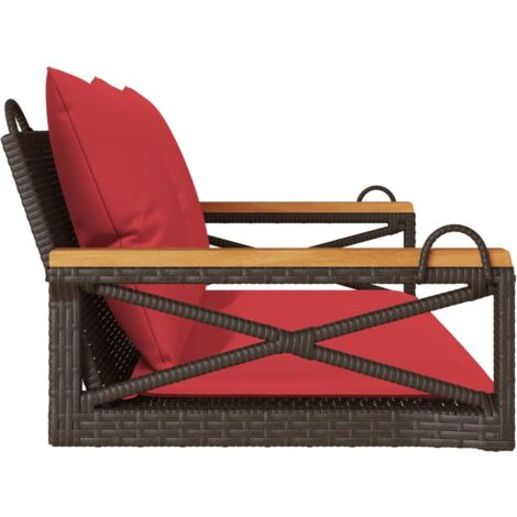 Balancelle de détente extérieure pour terrasse et véranda cosy marron ...