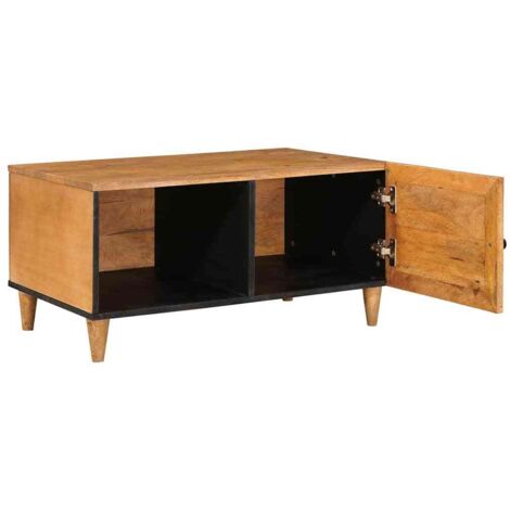 Table basse de salon rectangulaire marron clair design scandinave ...