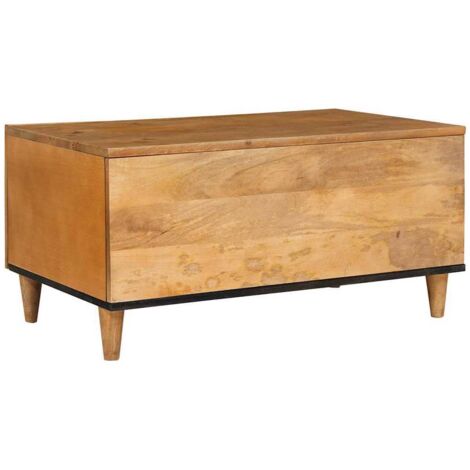 Table basse de salon rectangulaire marron clair design scandinave ...