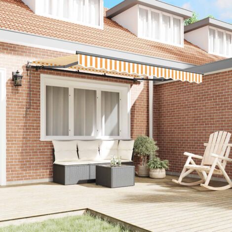 Auvent rétractable jaune 300 x 200 cm Maison Exclusive pour terrasse ...