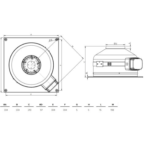 Centrifugal Wall Fan CA MD E W 100