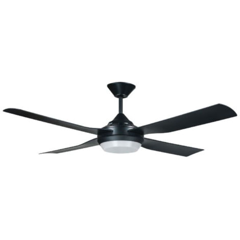 LED Ceiling Fan Moonah Black 132cm / 52" with Remote