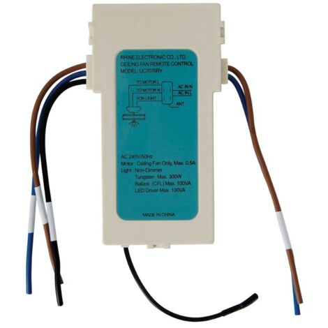 Slimline radio remote control set for ceiling fans